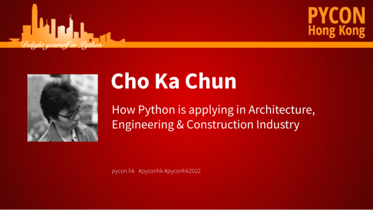 How Python Is Applying In Architecture Engineering And Construction Industry Pycon Hk